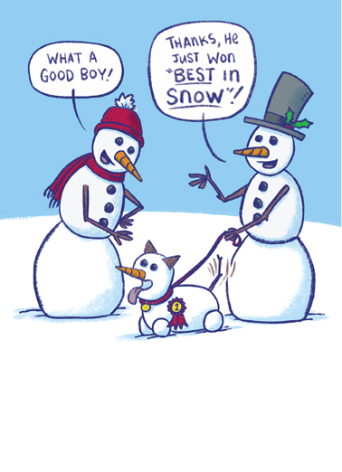 Funny Christmas Card - "Best in Snow" from CardFool.com