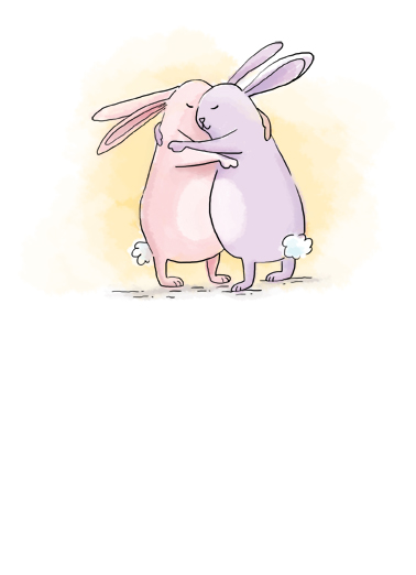 Funny Easter Card - "Bunny Hug (Easter)" from CardFool.com